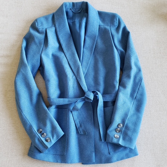 Vintage | Jackets & Coats | Vintage Trevira Blazer Belt Wool Silk Blend ...